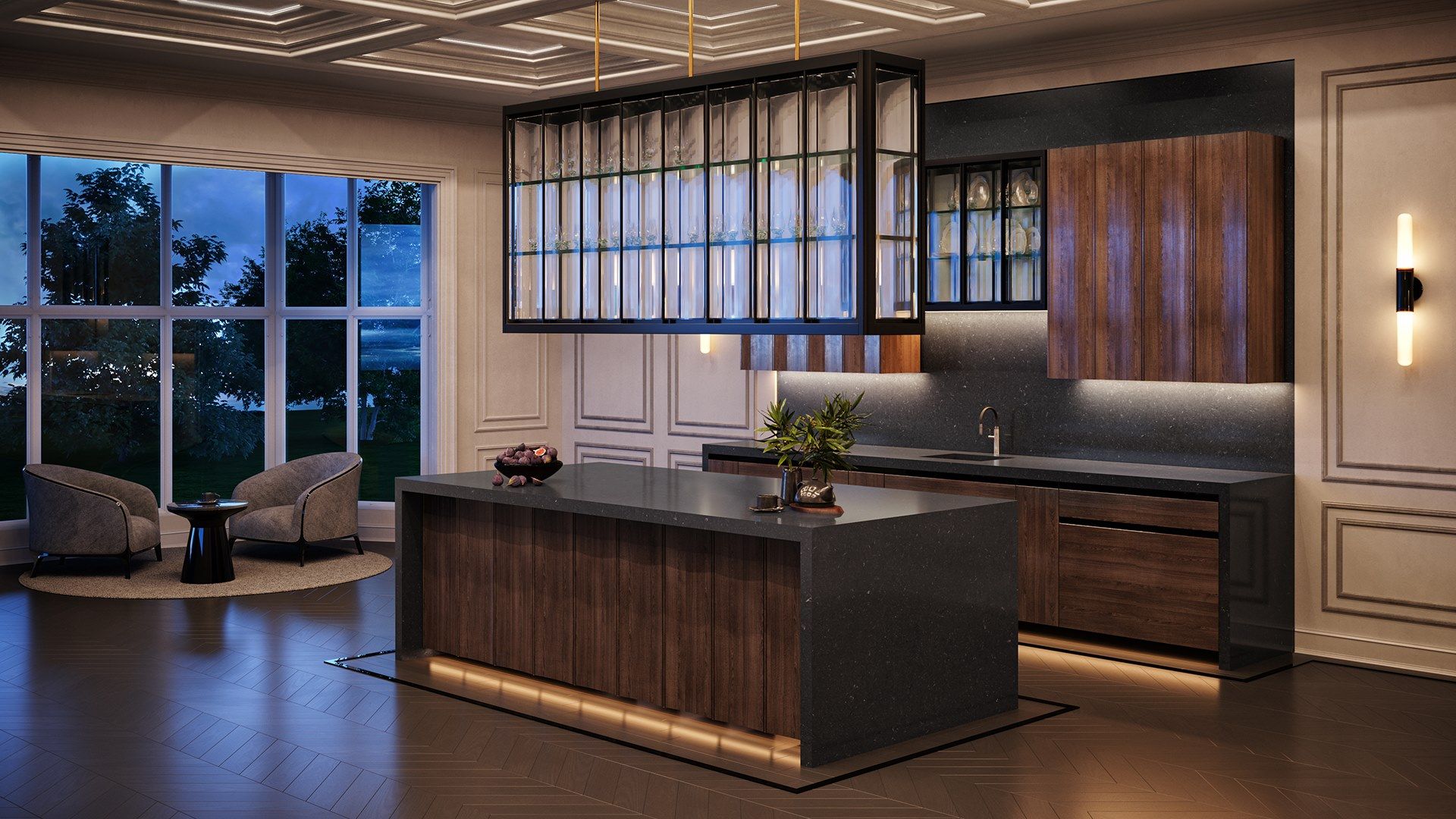 LAVAGNA NERO Reconstructed stone kitchen worktop with stone effect By ...