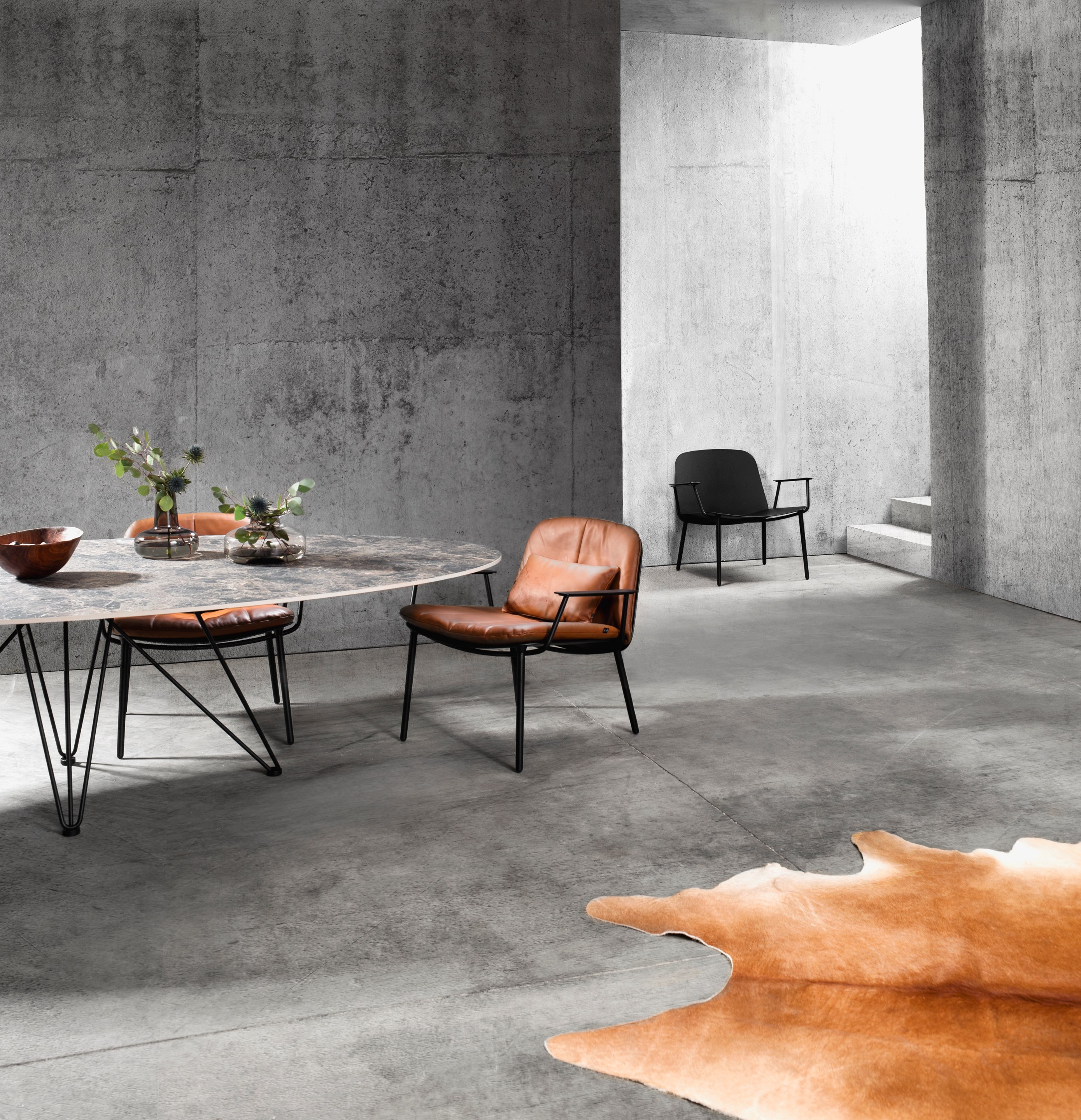 LAYERS | Leather easy chair Layers Collection By Joli design Sylvain ...