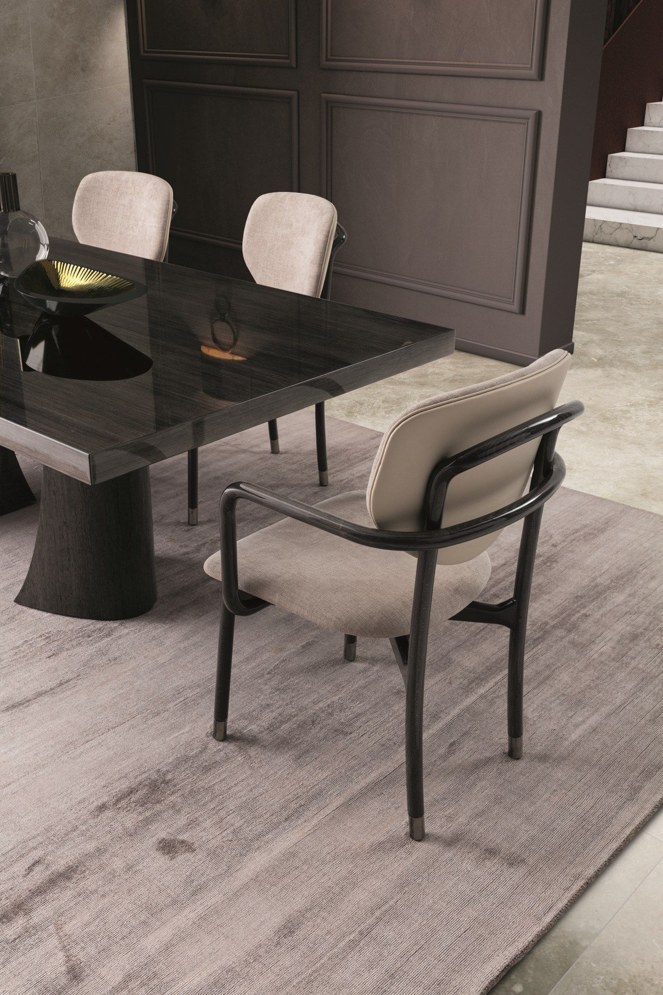 LAYLA | Chair with armrests Fabric chair with armrests By Costantini ...