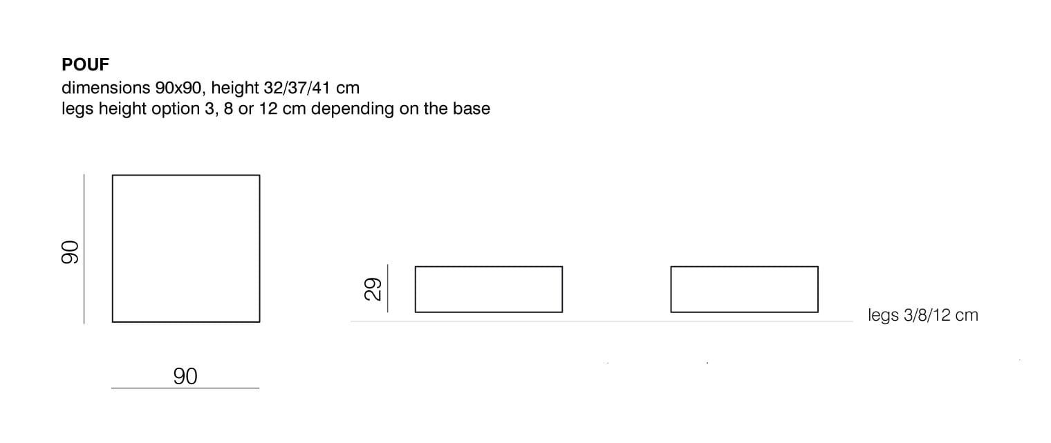 LAYOUT Square modular fabric pouf By Prostoria | design Numen / For Use