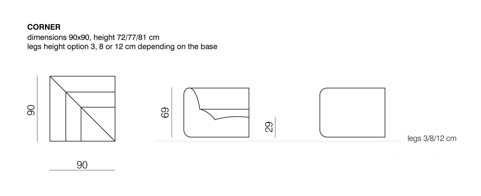 LAYOUT | Sectional sofa By prostoria design Numen / For Use