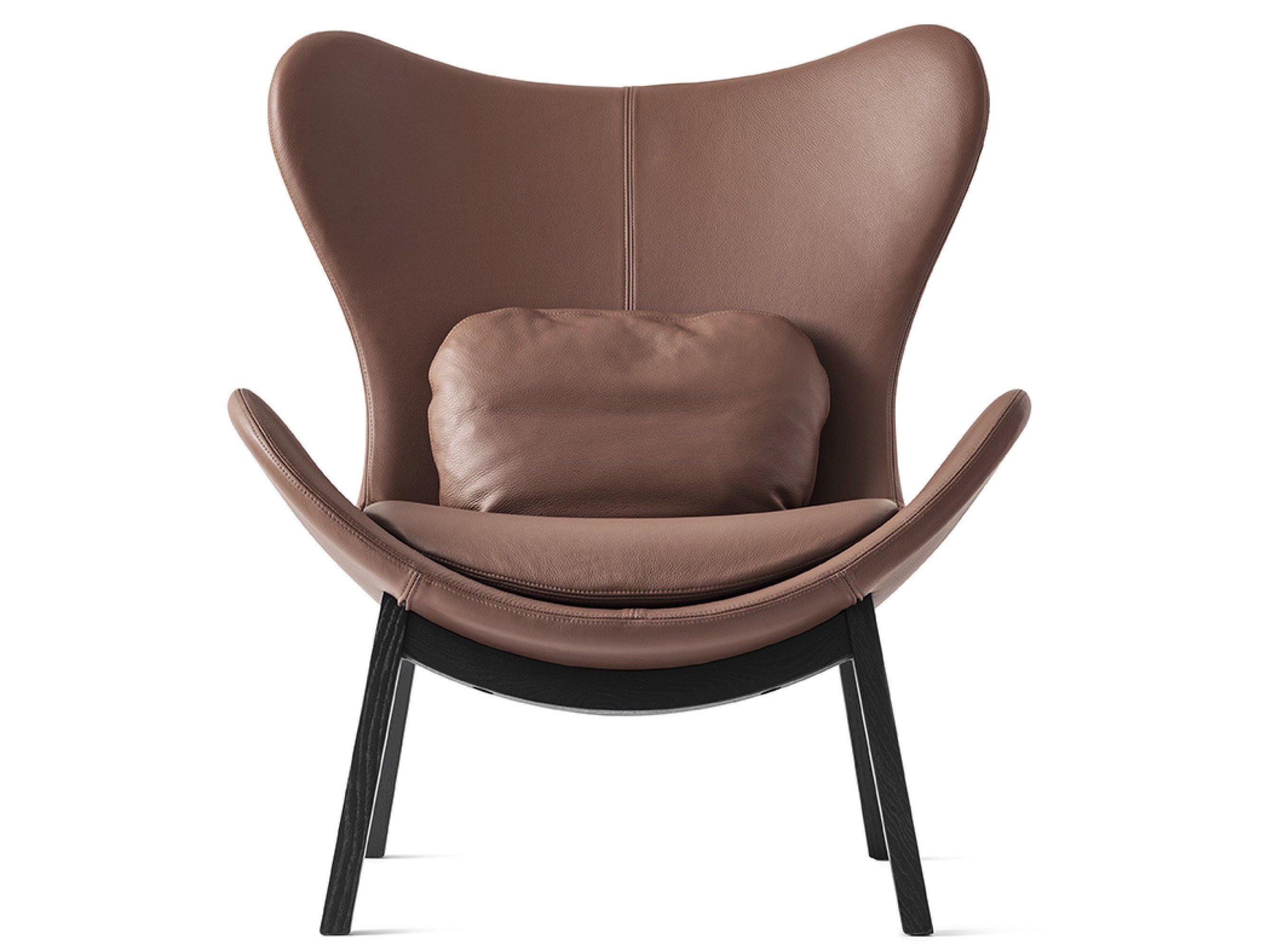 LAZY High-back leather armchair By Calligaris | design Michele Menescardi