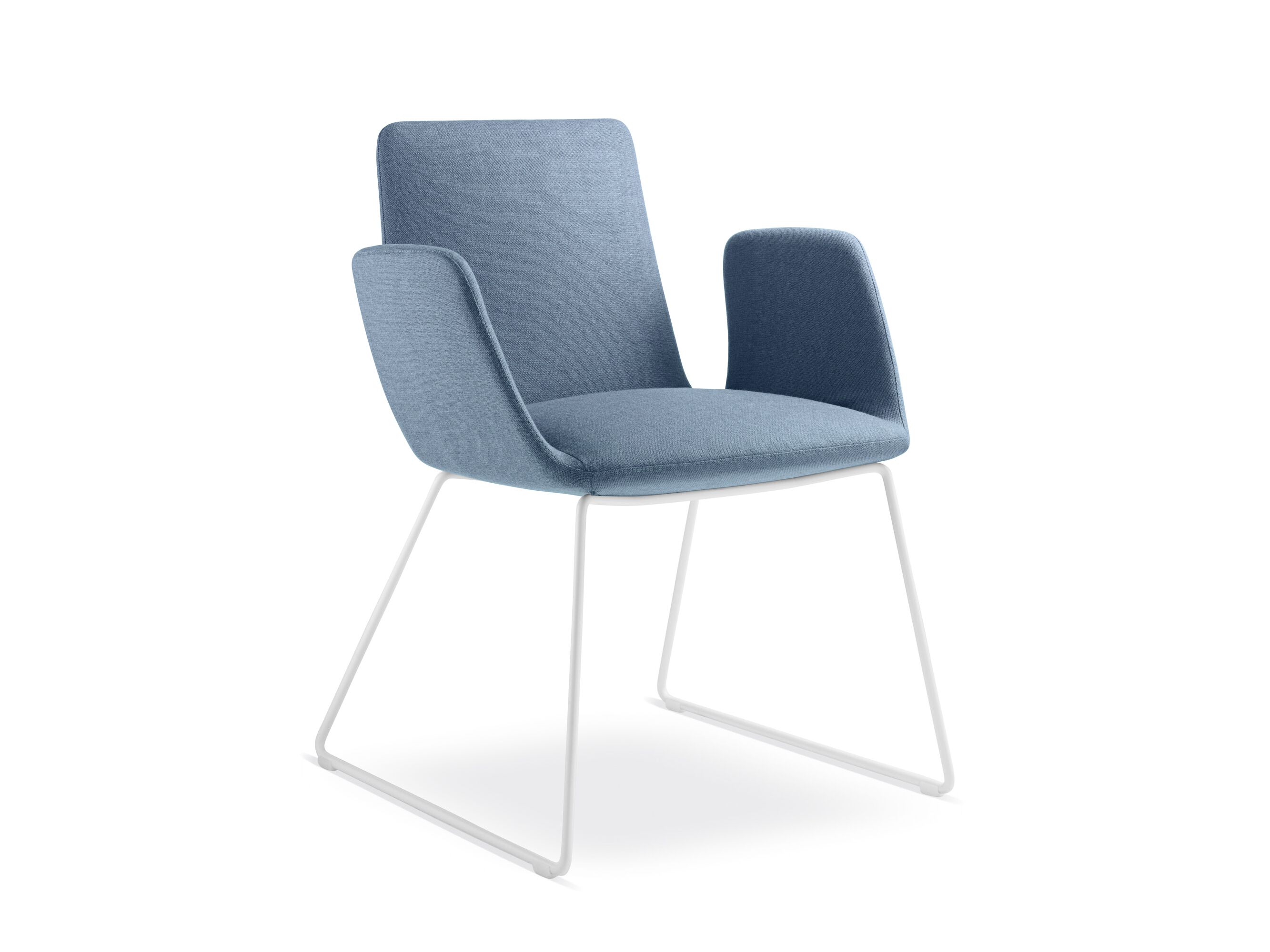 HARMONY MODERN 870-Q-N0 Sled base fabric chair with armrests By LD ...