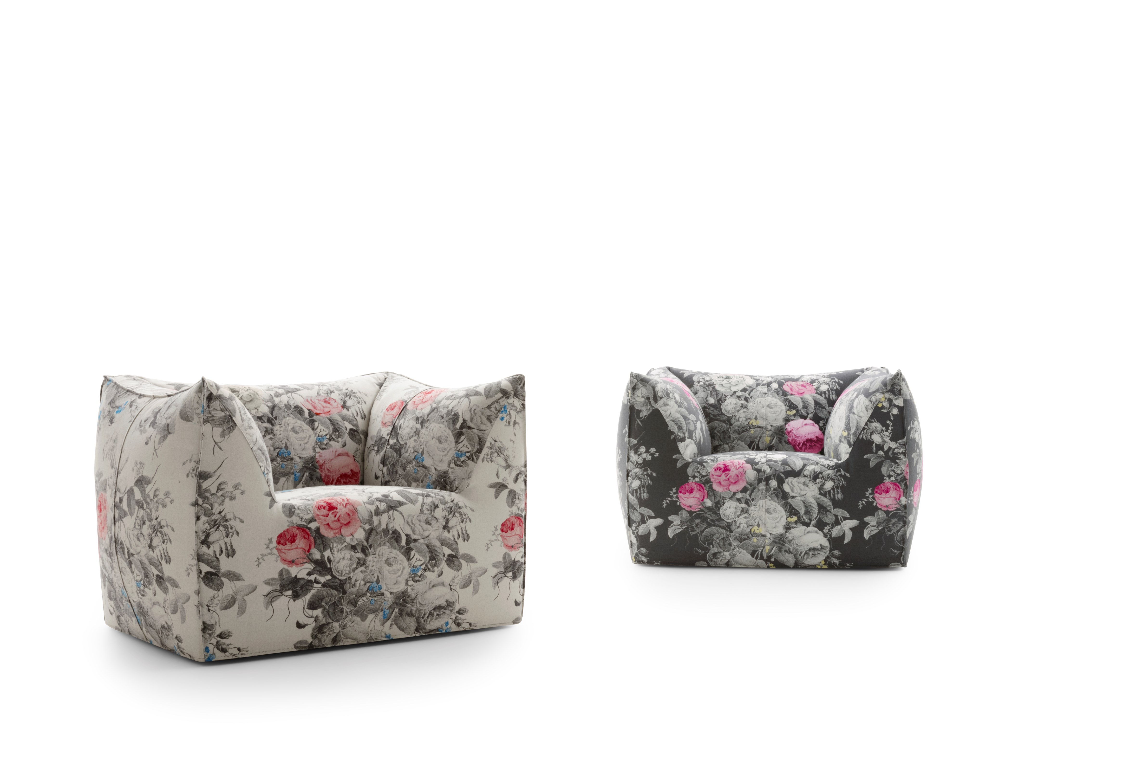 LE BAMBOLE Armchair with armrests By B&B Italia | design Mario Bellini