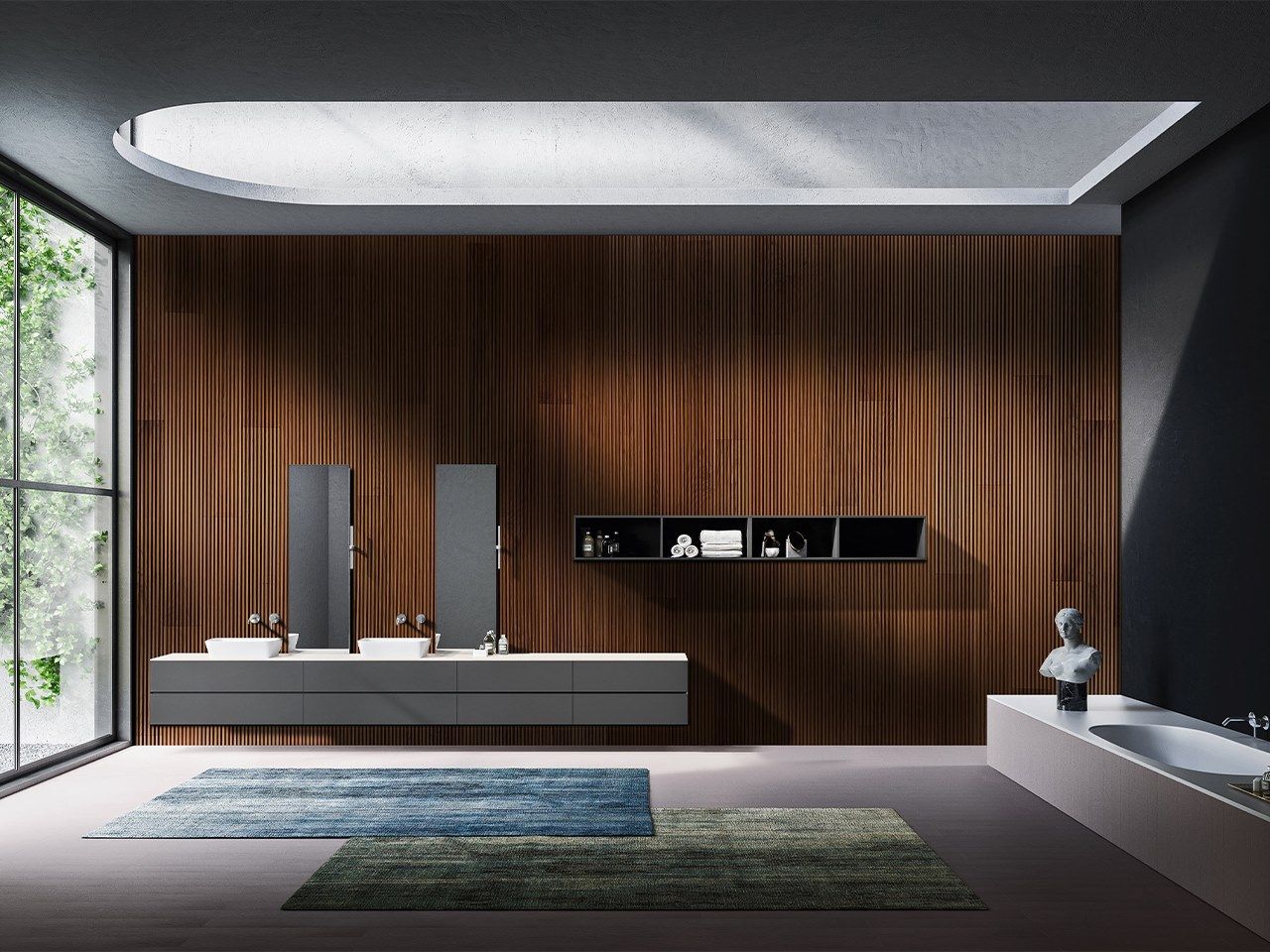 LE RIGHE Wooden boiserie By ITLAS