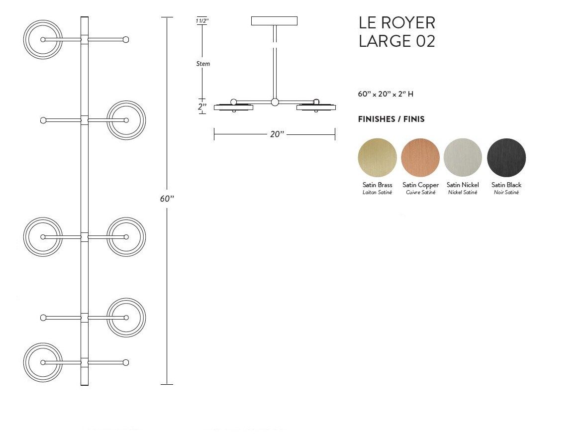 LE ROYER - LARGE 02 LED ceiling lamp By Larose Guyon