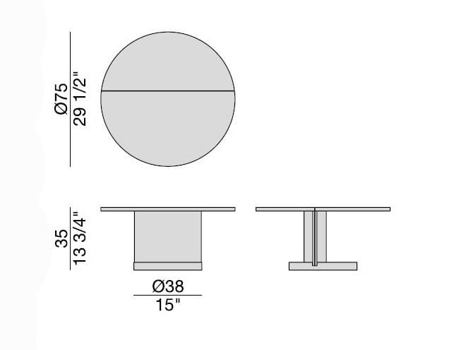 LEAF | Coffee table Round wooden coffee table By Porada | design ...