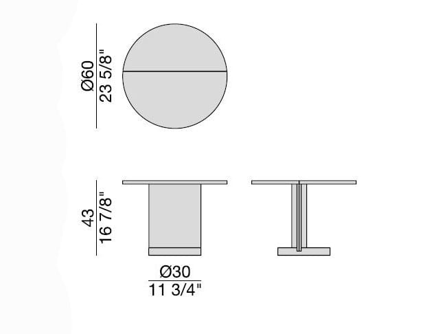 LEAF | Coffee table Round wooden coffee table By Porada | design ...