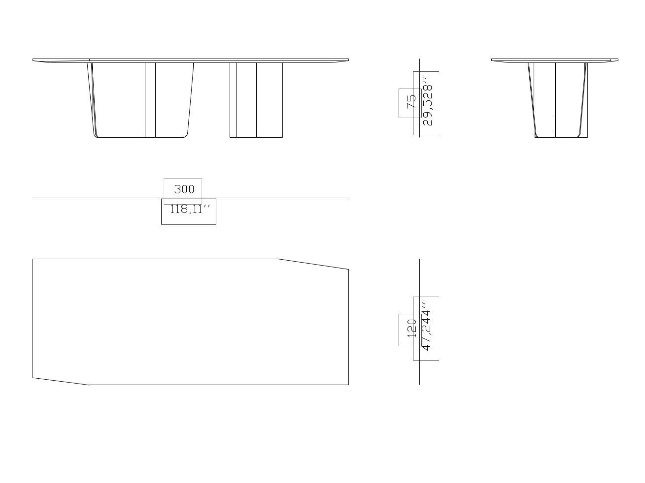 LEAF | Dining table By ENNE design Maurizio Manzoni