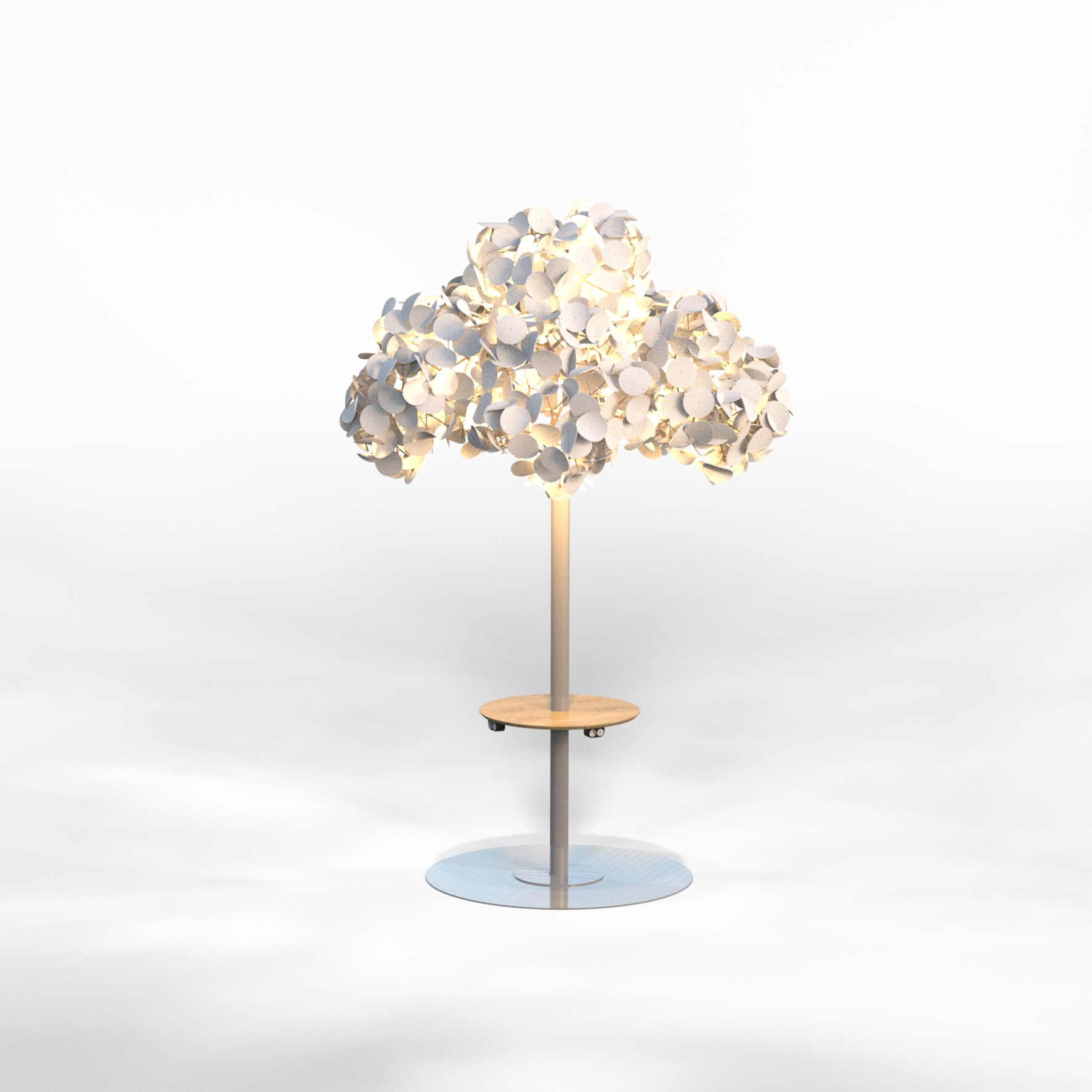 LEAF LAMP METAL TREE WITH SEAMLESS TABLE High table By Green Furniture ...