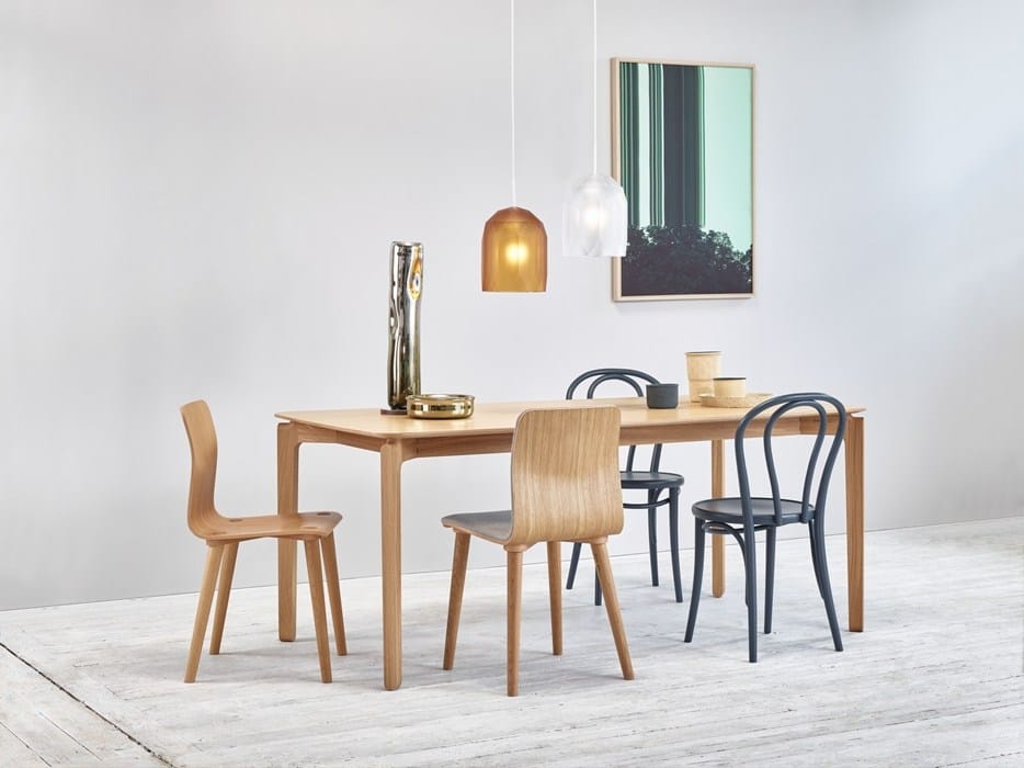 LEAF Rectangular wooden table By TON | design E-ggs