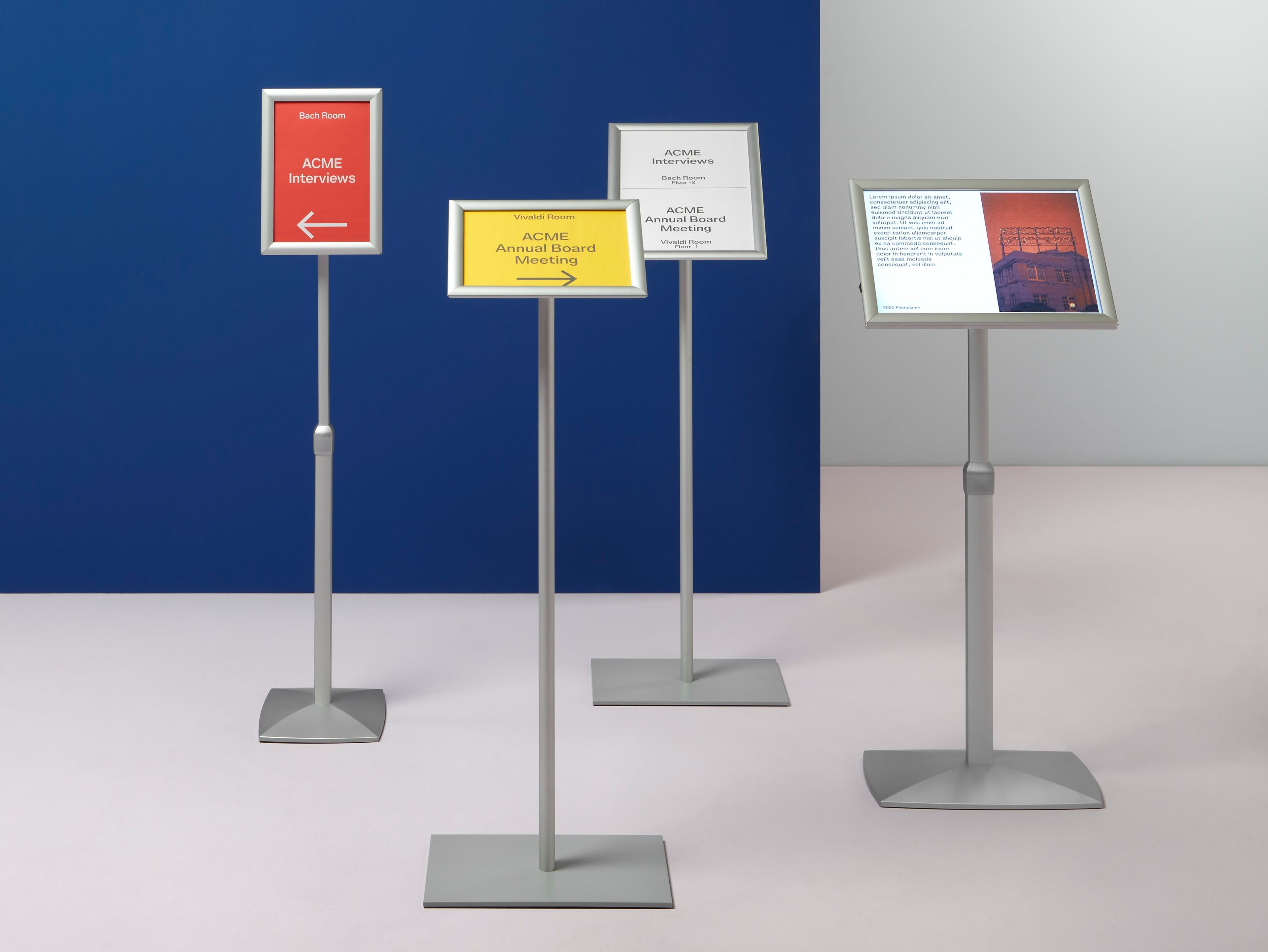 Aluminium bookstand Lecterns snap frames By Made Design