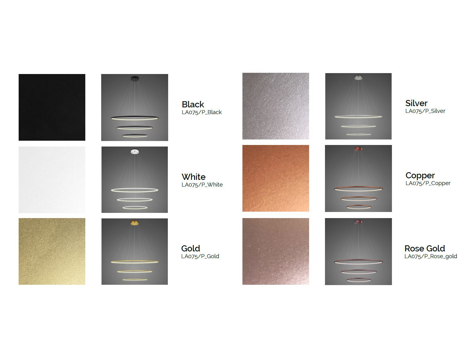 LED aluminium pendant lamp LED RINGS NO.3 By Altavola Design