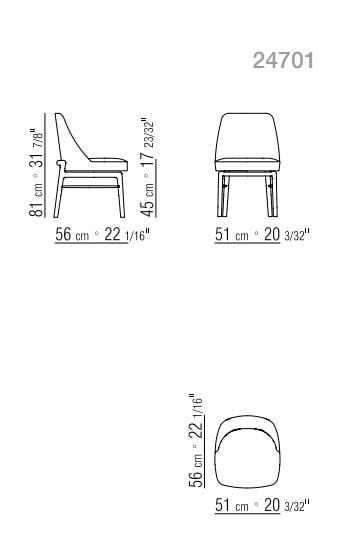 LEDA | Chair Leda Collection By Flexform design Antonio Citterio