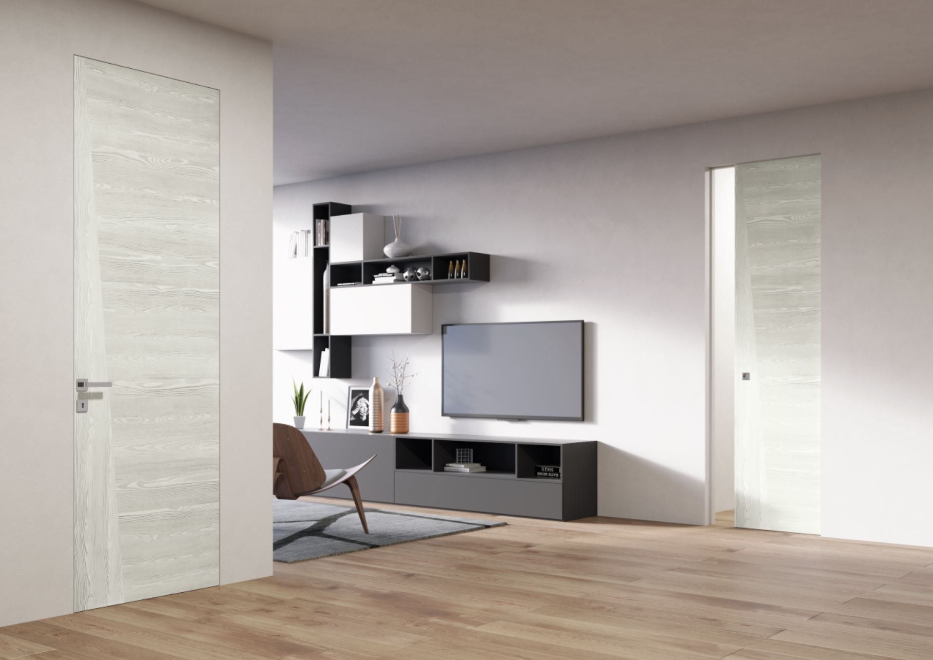 LEGGERA | Porta rente à parede Porta de batente rente à parede de ...