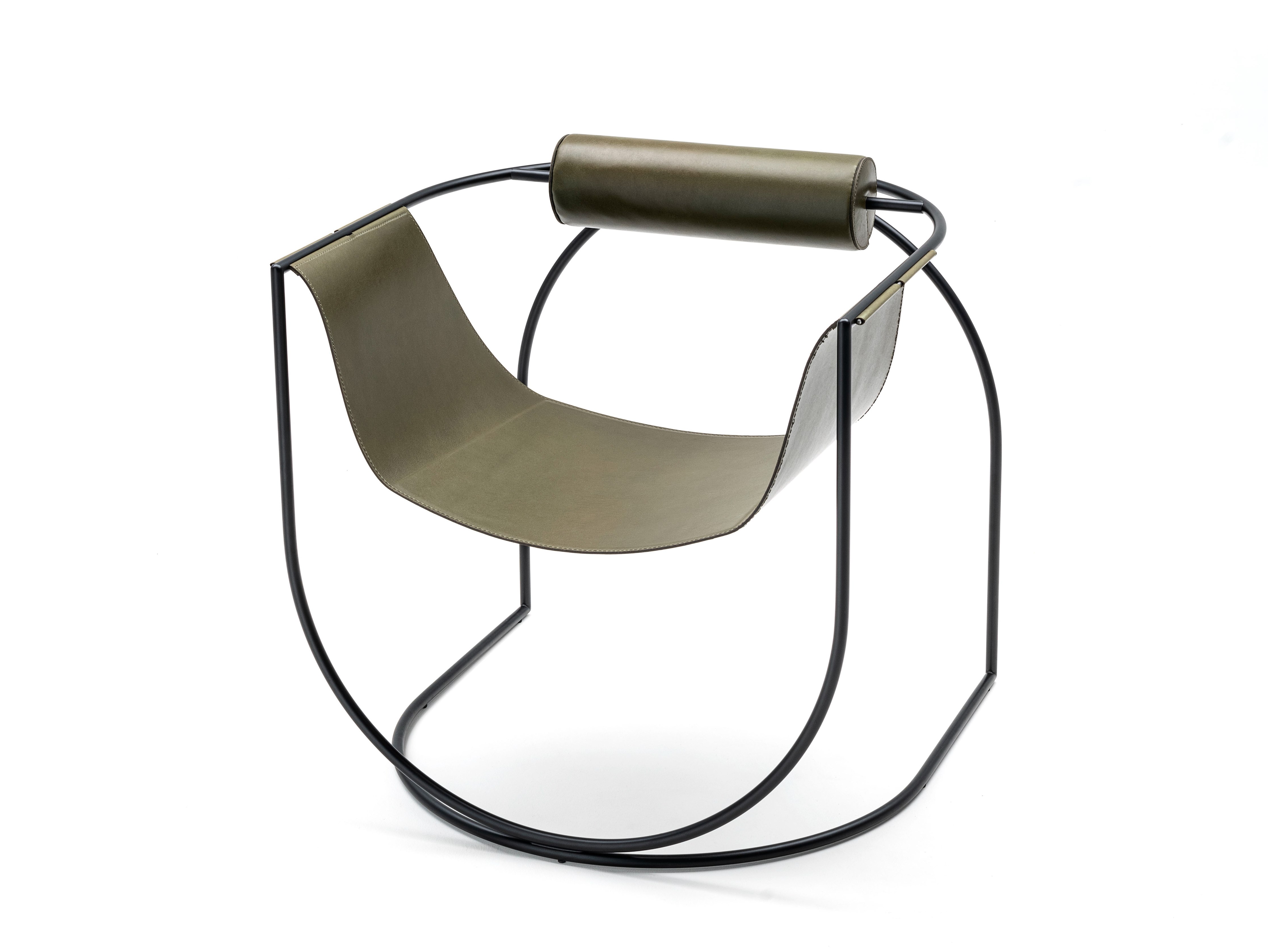 LEMNI Tanned leather armchair with armrests By Living Divani | design Marco Lavit