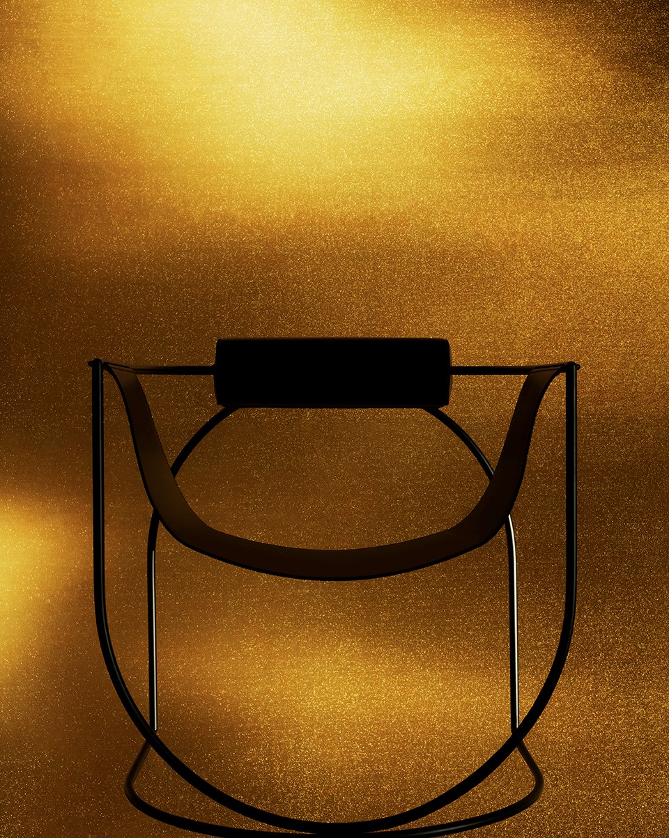 Tanned leather armchair with armrests LEMNI By Living Divani design Marco Lavit