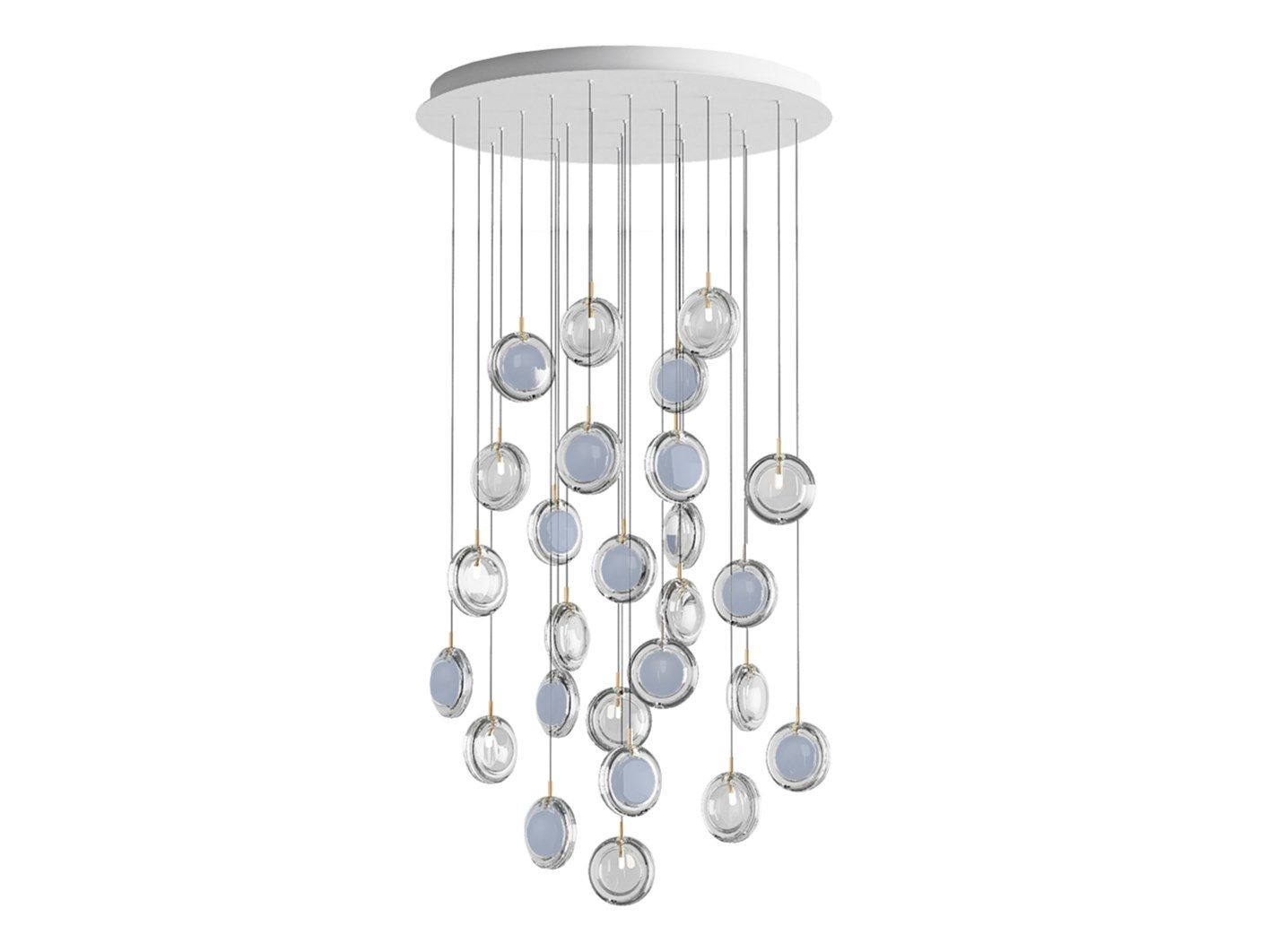 LED dimmable blown glass pendant lamp LENS 26 ROUND Lens Collection By ...