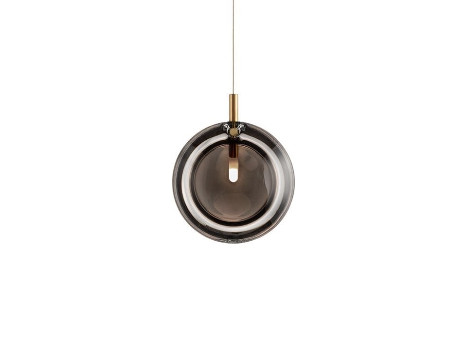 Handmade glass pendant lamp LENS SMOKE Lens Collection By bomma design ...