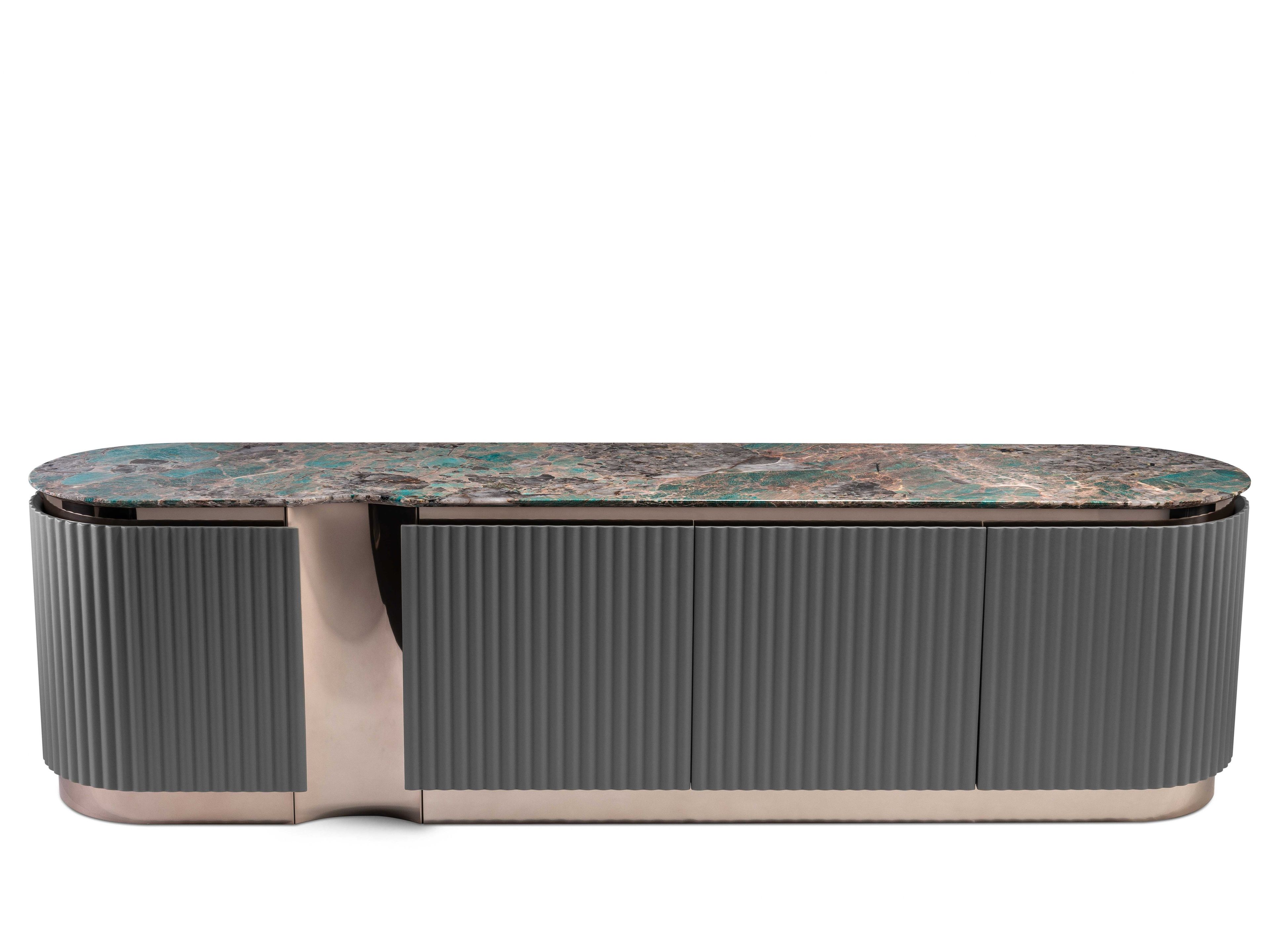 LEONARDO | Sideboard Steel and wood sideboard with doors By Visionnaire ...