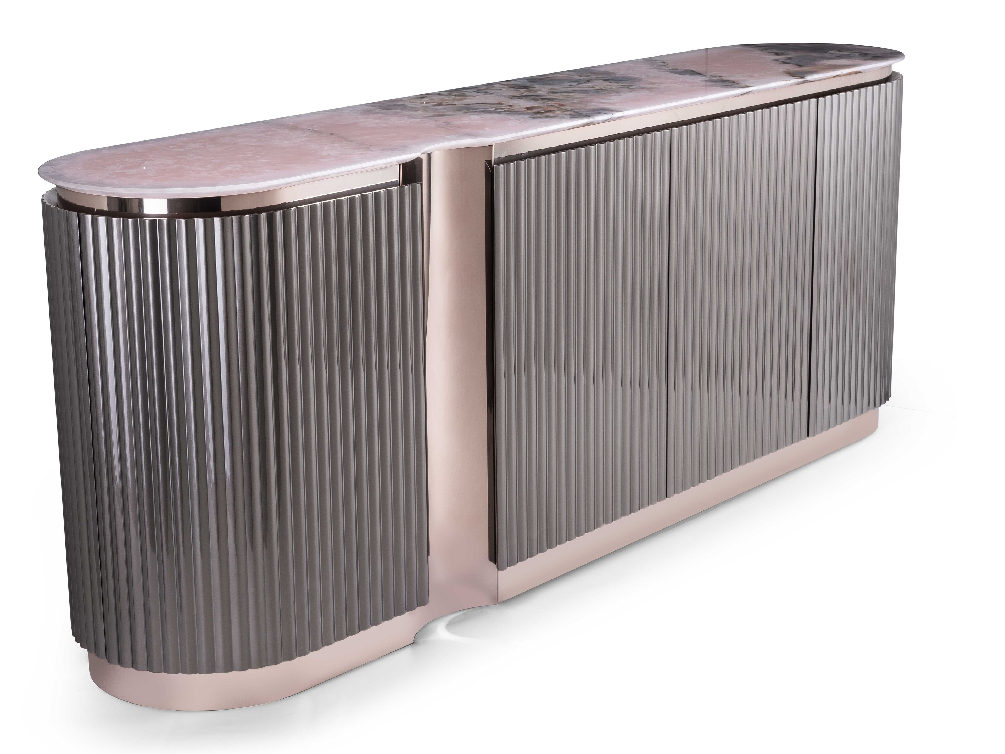 LEONARDO | Sideboard Steel and wood sideboard with doors By Visionnaire ...