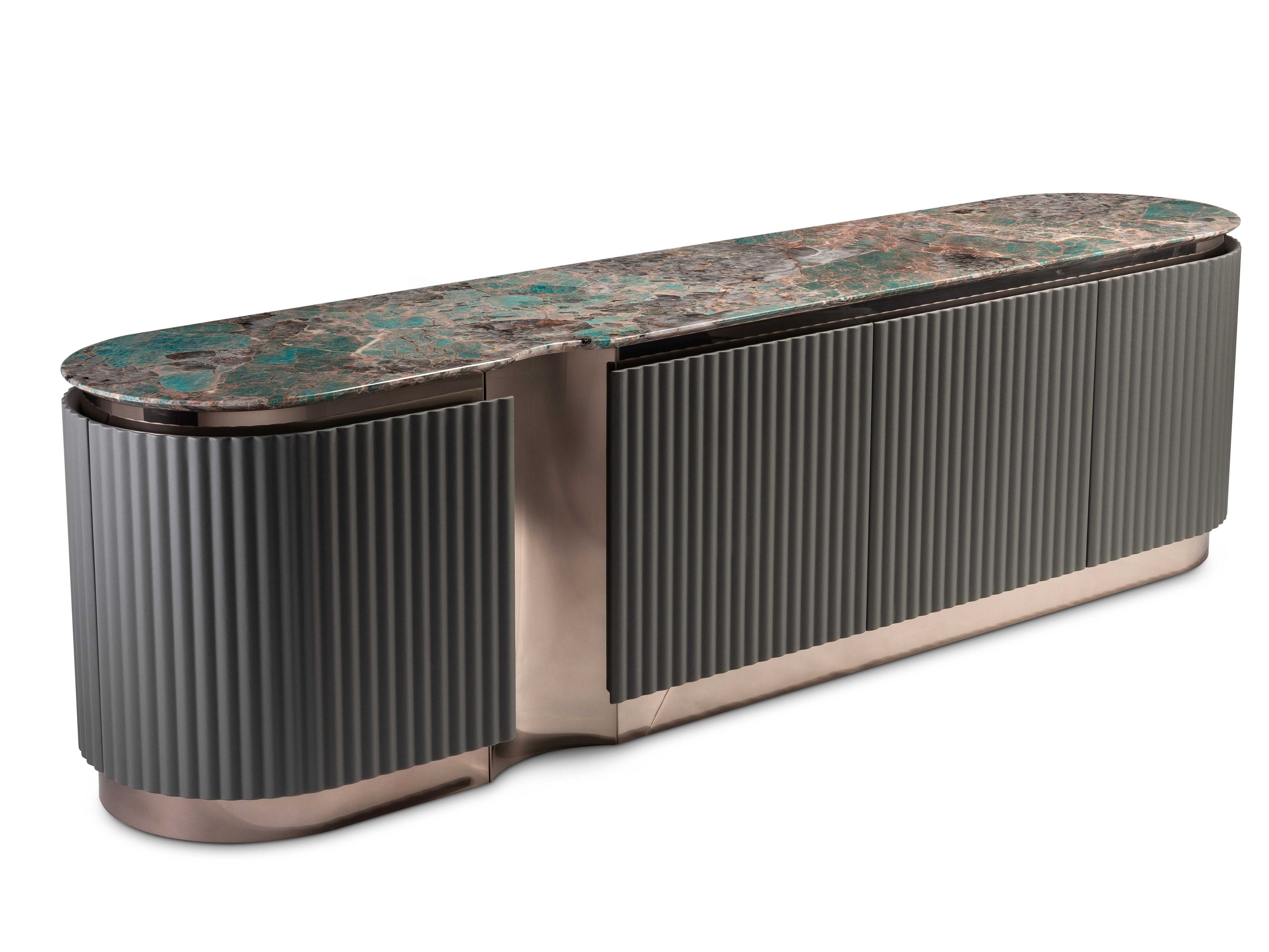 LEONARDO | Sideboard Steel and wood sideboard with doors By Visionnaire ...