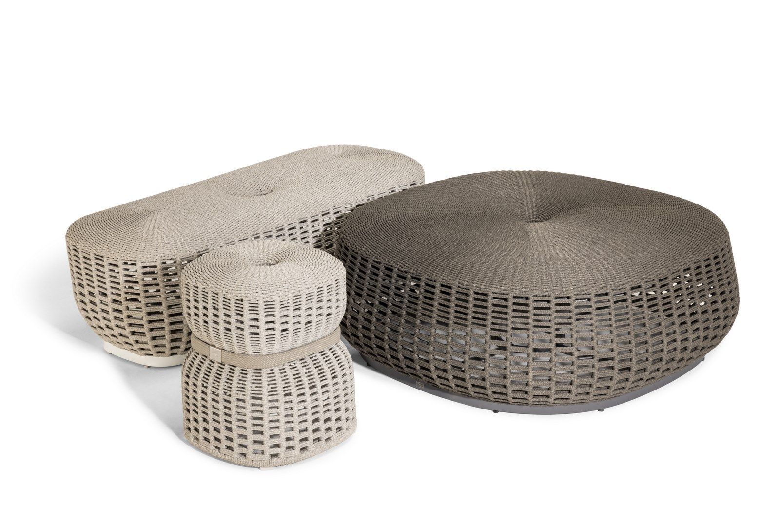 LEPLI OUTDOOR Nautical rope garden pouf By Poltrona Frau | design ...