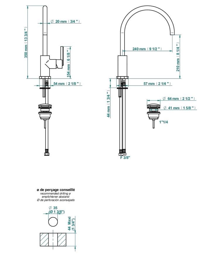 LES ONDES Single lever basin mixer By THG Paris | design Gilles & Boissier