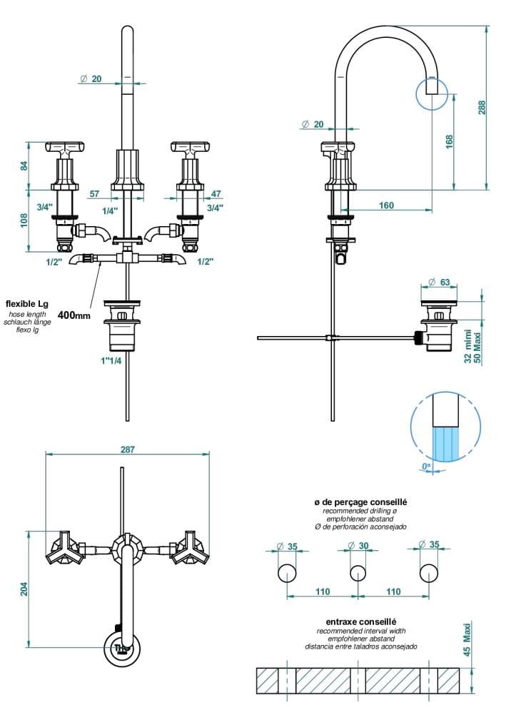 LES ONDES Basin mixer By THG Paris | design Gilles & Boissier