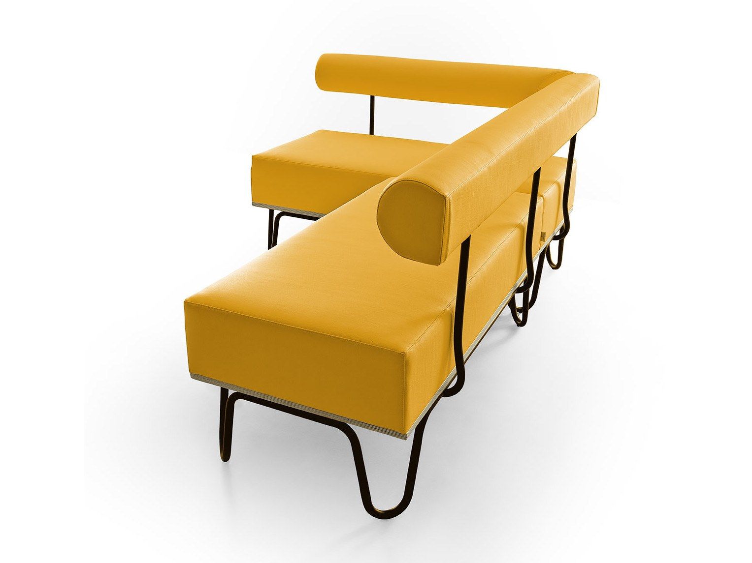 LESLIE Upholstered modular bench with back By Sedex | design G ...