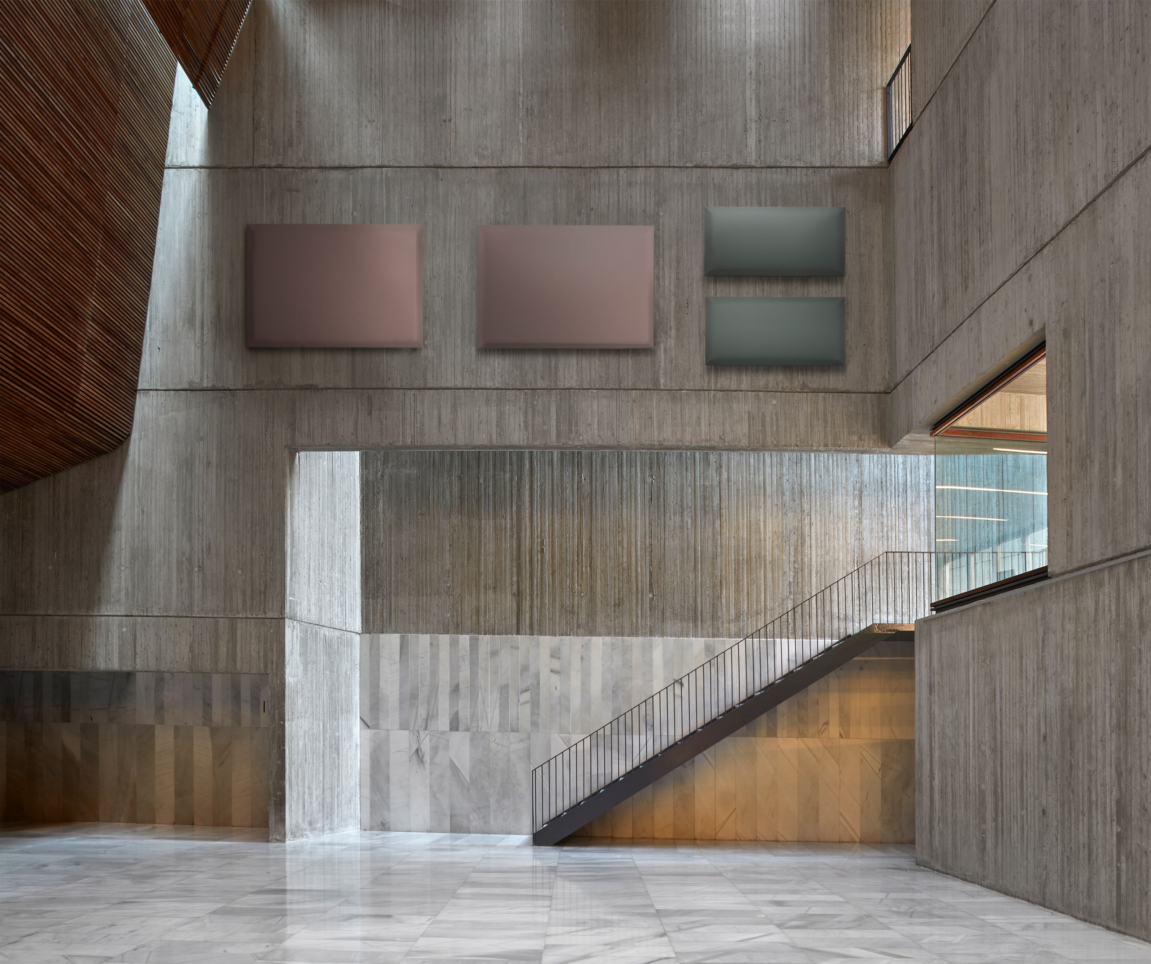 LESSEN TACET Woven vinyl Acoustic wall panel By VERTISOL INTERNACIONAL