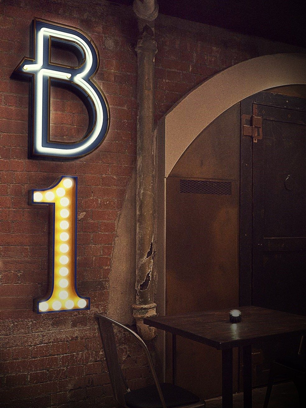 Light letter LETTER B By Delightfull