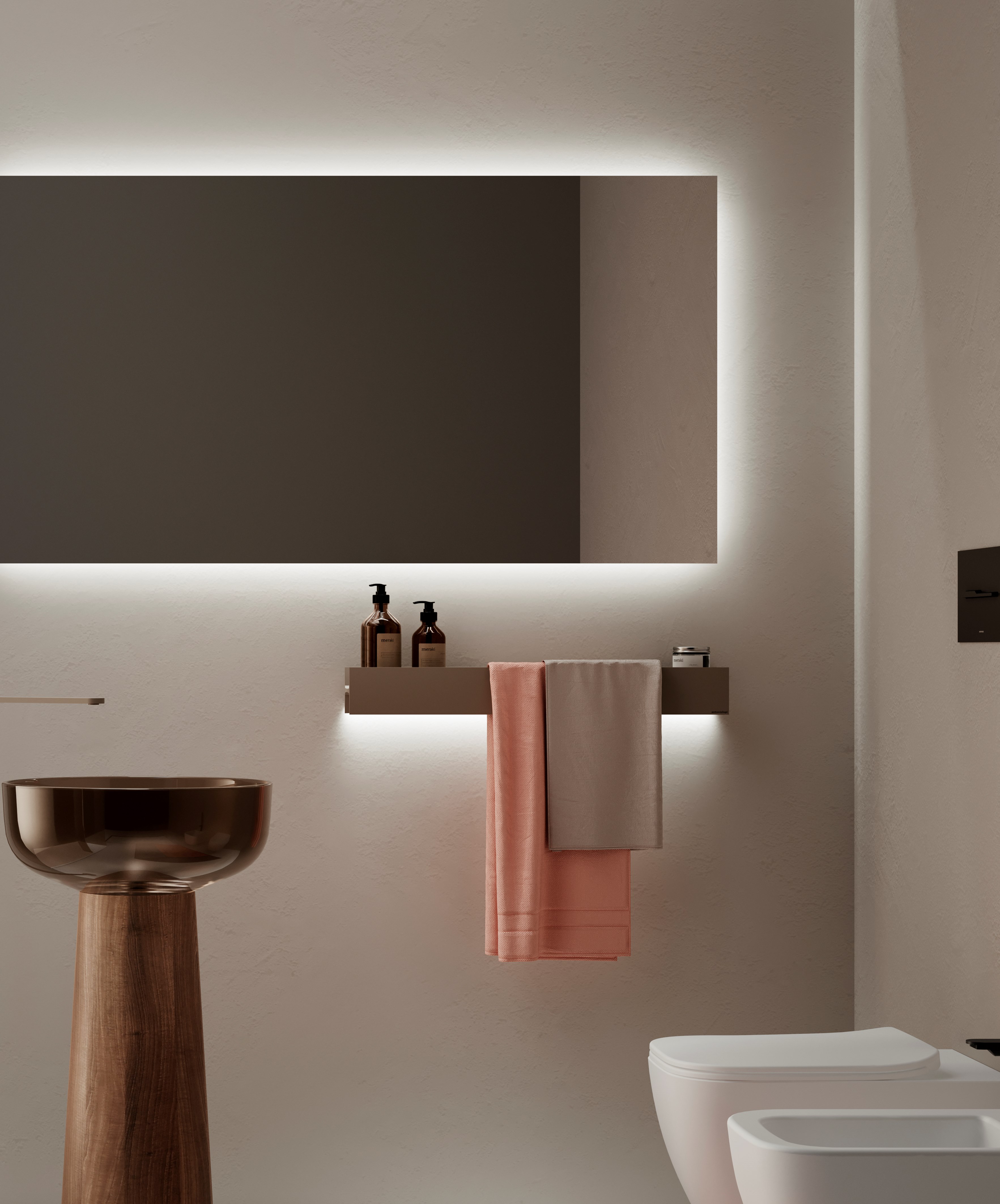 Mensola bagno in alluminio LETTERAMUTA - Antoniolupi - Edilportale