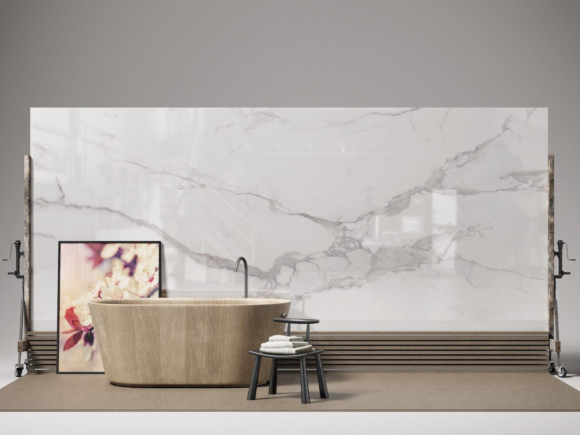 LEVEL MARMI Porcelain stoneware wall tiles with marble effect By Level by Emilgroup