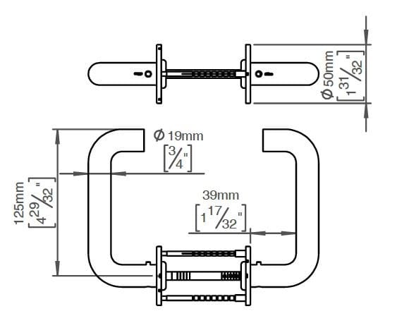 LEVER HANDLE U Door handle By d line | design Knud Holscher