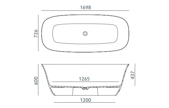 LEVI Freestanding oval Dolotek© bathtub By Acquabella
