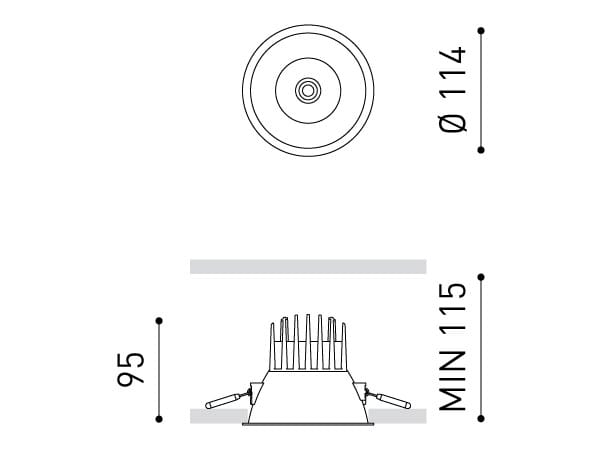 LEX MINI Spot embutido LED redondo de alumínio By Arkoslight | design ...