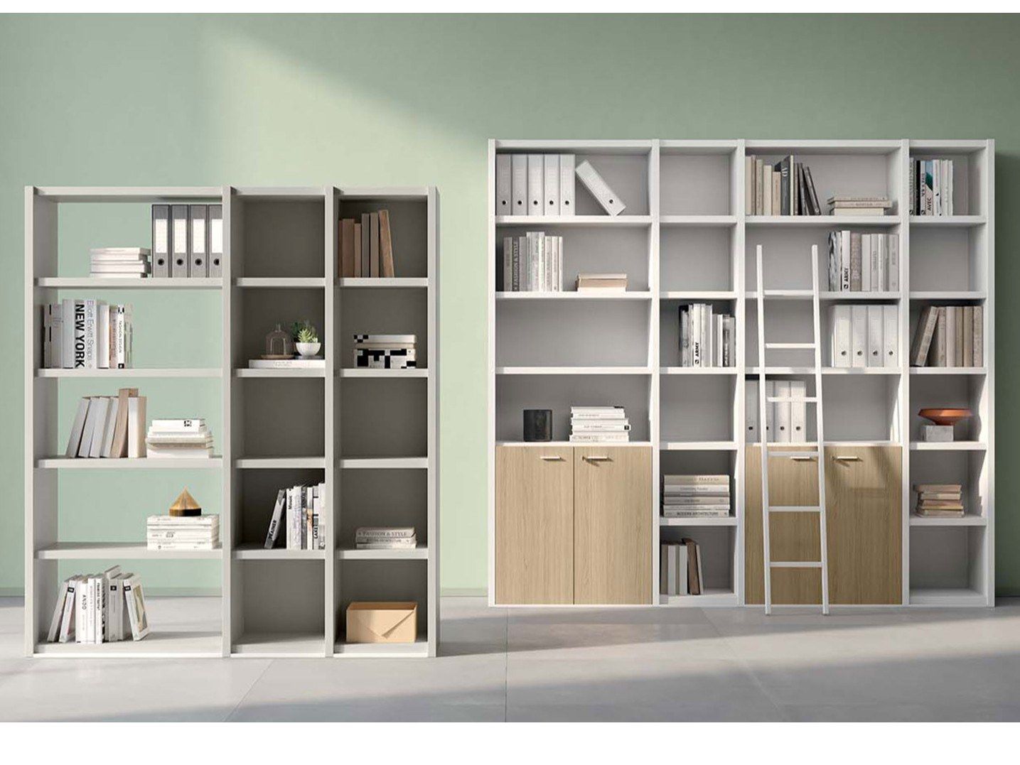 BOOKCASE Modular office shelving By Quadrifoglio Group