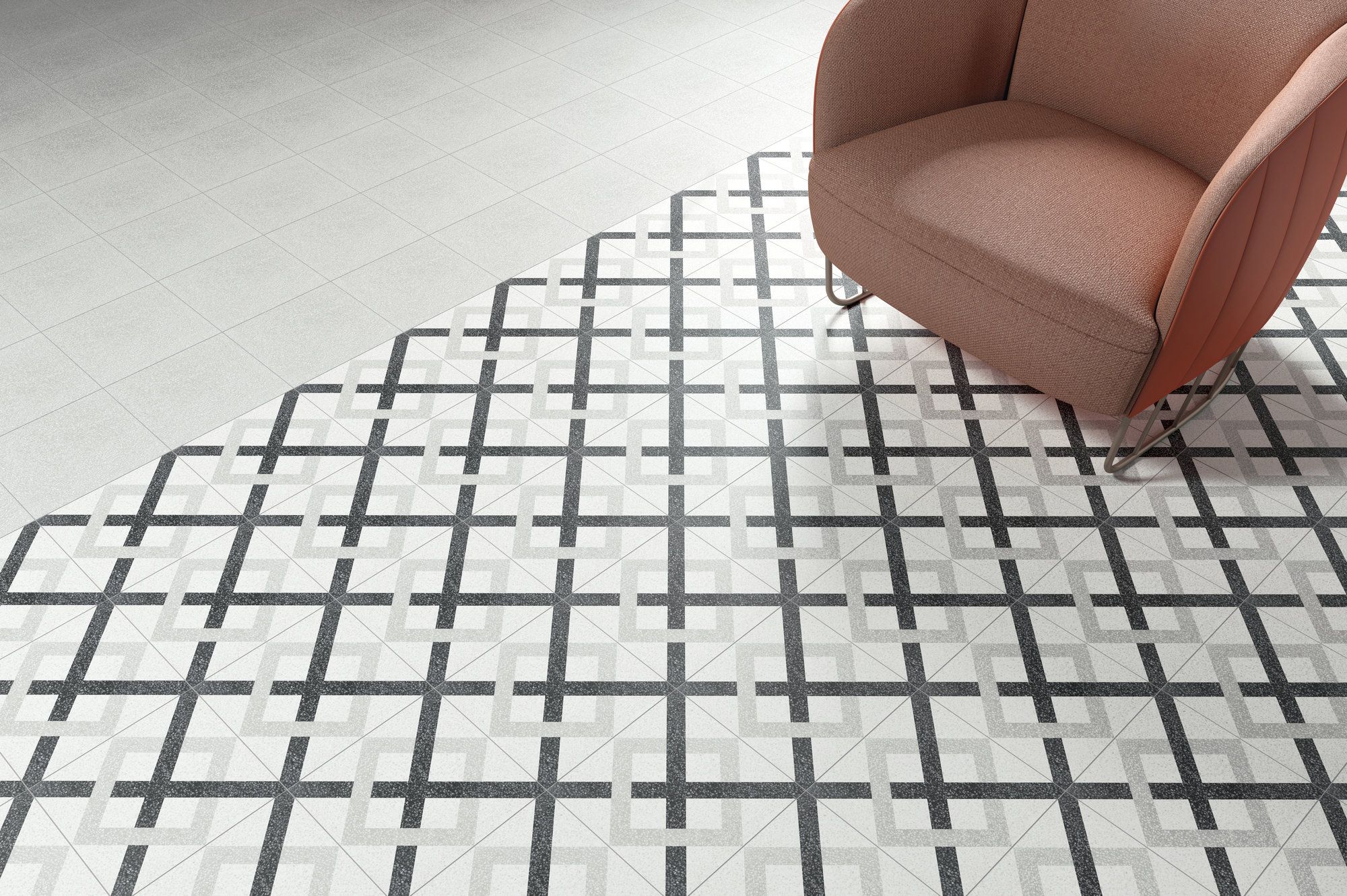 Revestimiento de pared/suelo efecto azulejos hidráulicos para ...