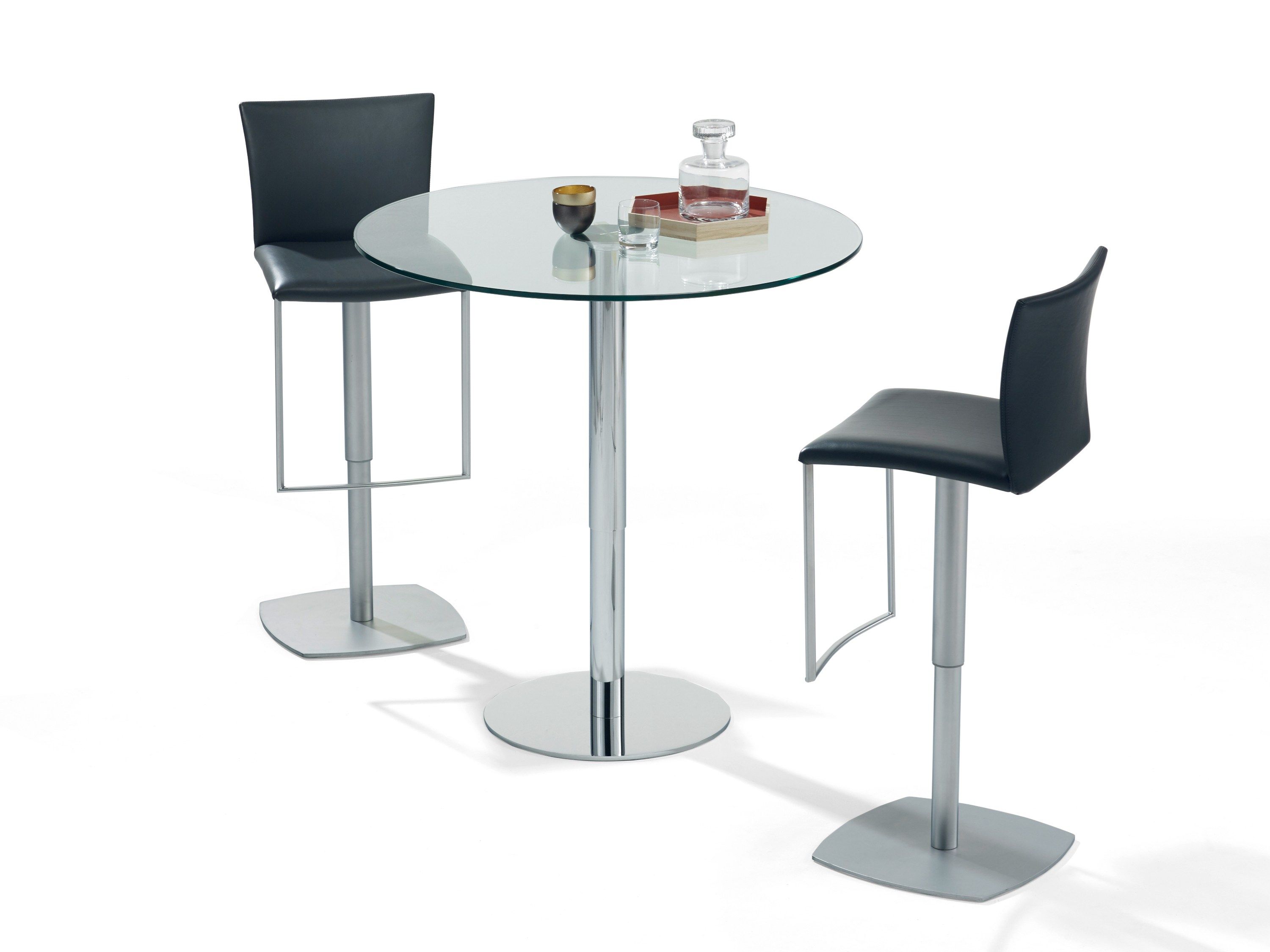 Height-adjustable glass table LIFT By Draenert