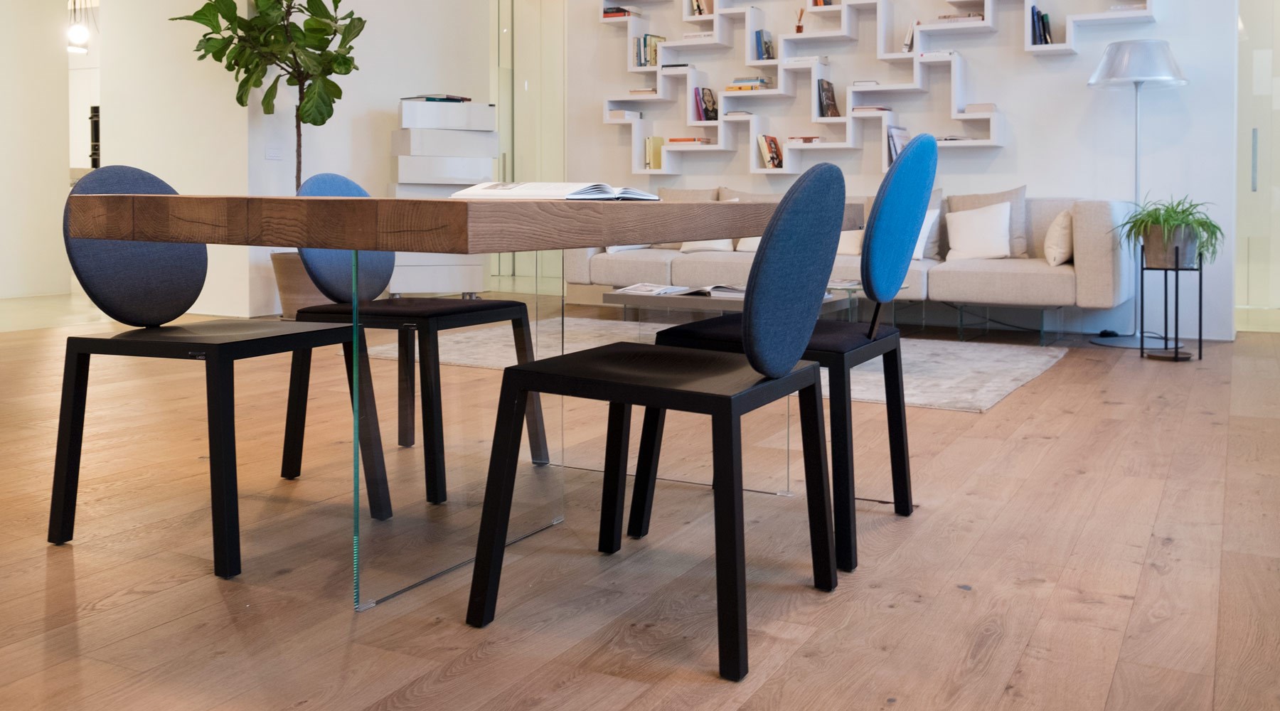 Upholstered fabric chair LIFT By Lago design Daniele Lago