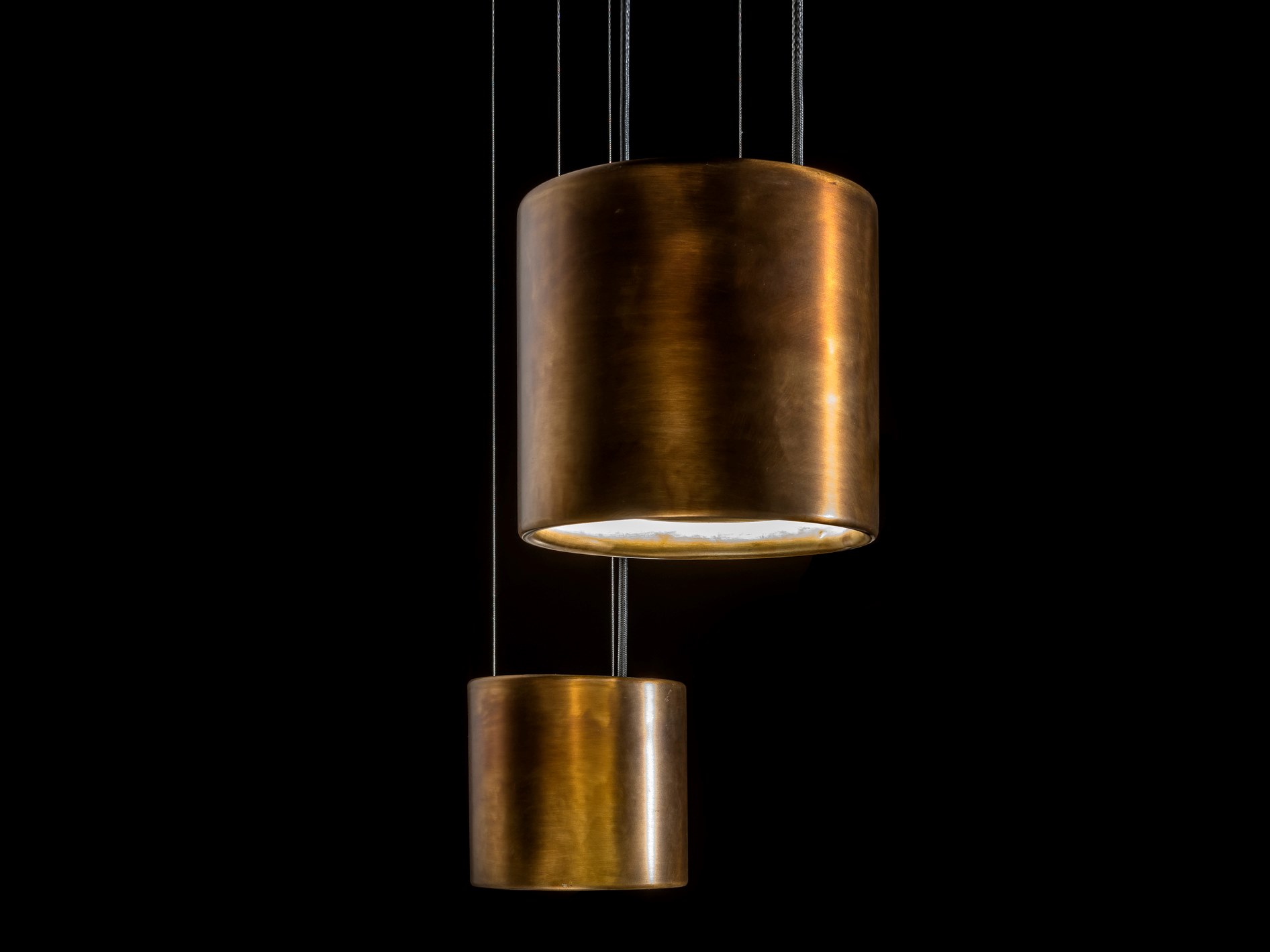 LED brass pendant lamp LIGHT RINGS HORIZONTAL XS By Henge design ...