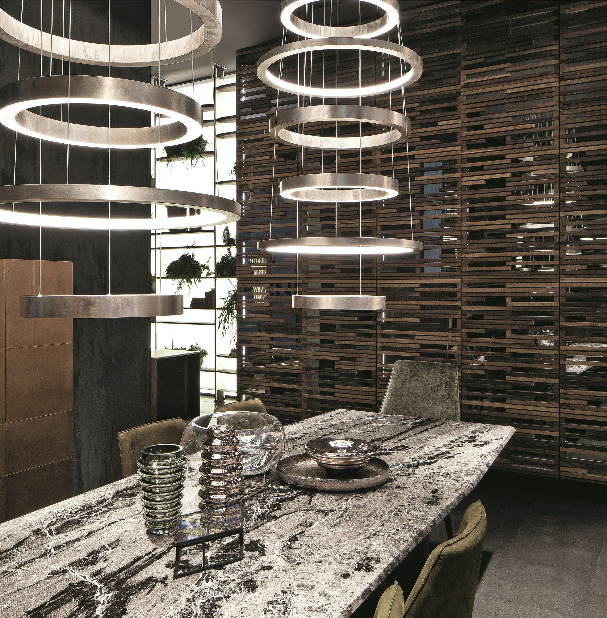 LIGHT RINGS LED dimmable brass pendant lamp By Henge | design Massimo ...