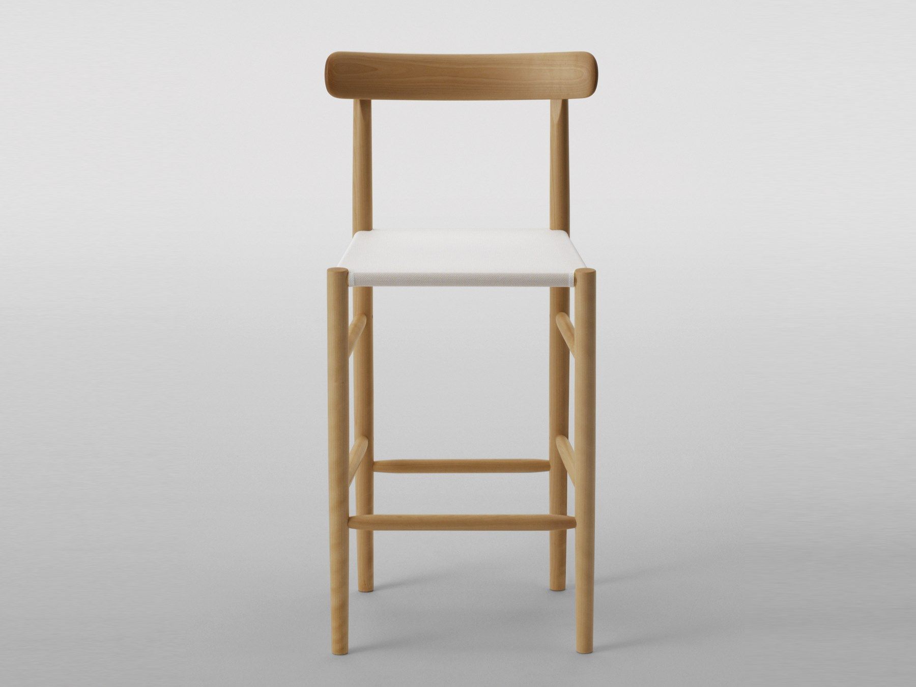 High maple stool with back LIGHTWOOD 2633-20/2642-20 By Maruni design ...