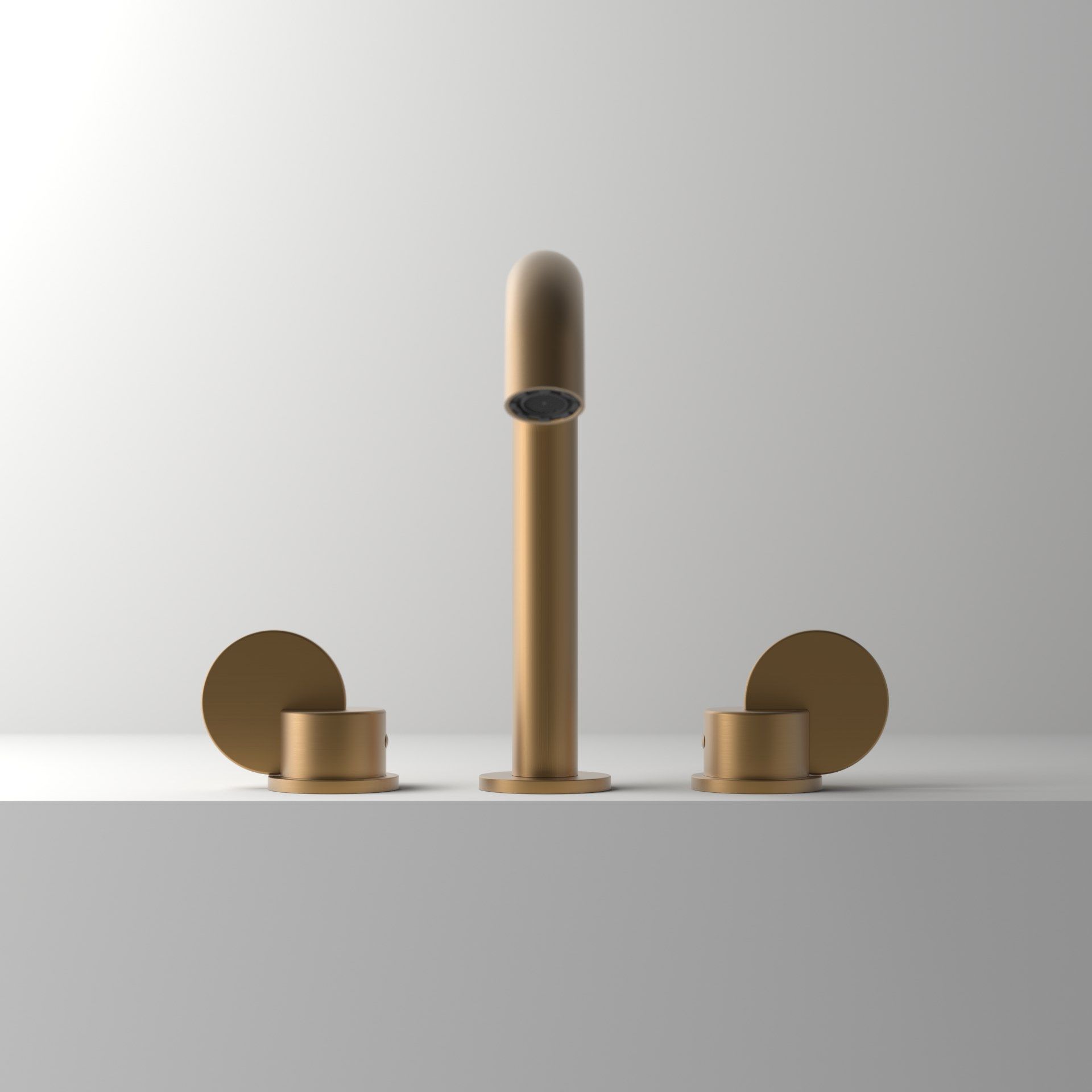 LIMÓN 3 hole countertop brass washbasin tap By Agape | design Patricia ...