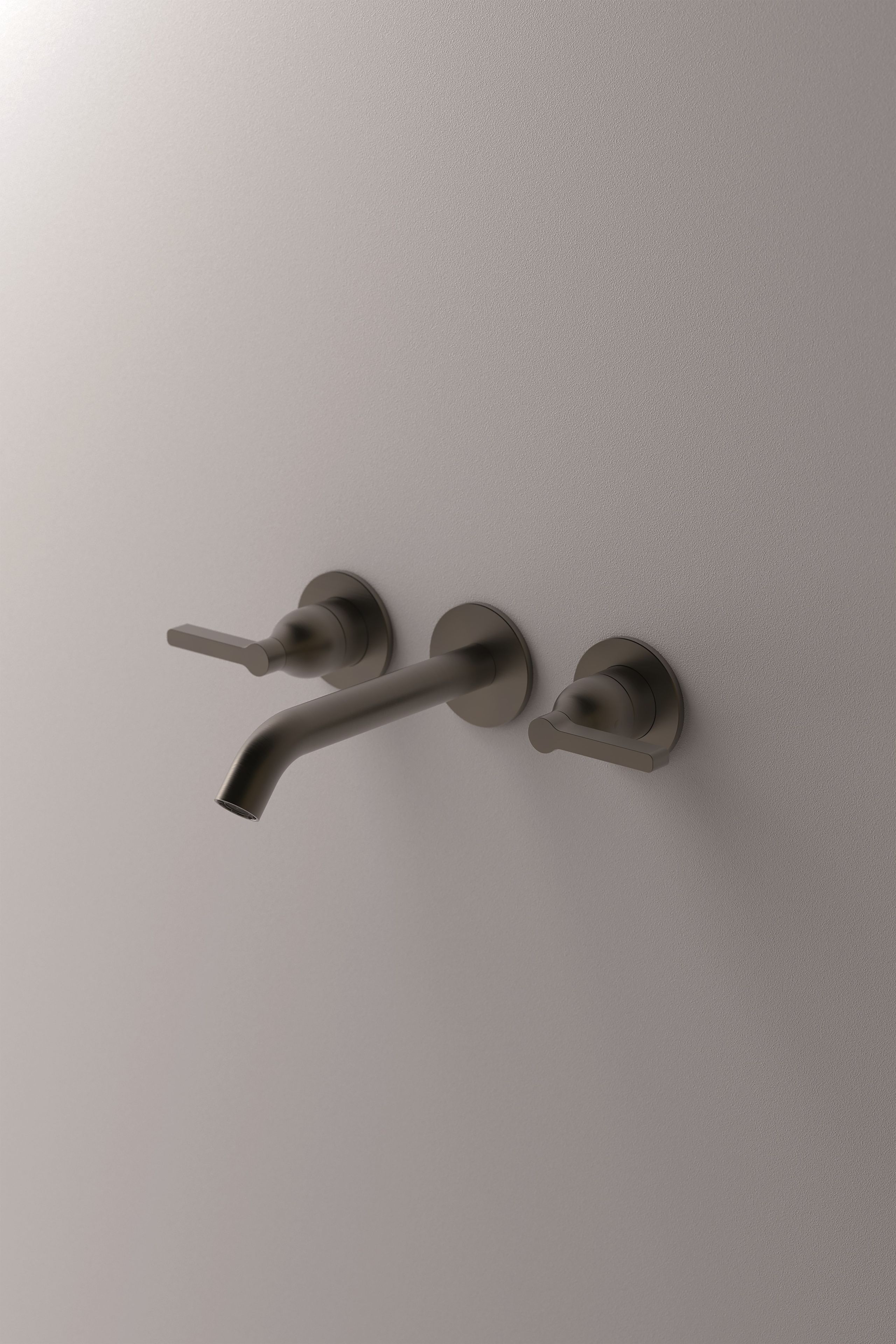 LIMÓN 3 hole wall-mounted brass washbasin tap By Agape | design ...