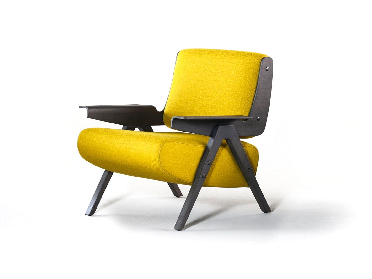 LINA Fabric armchair with armrests By Tacchini