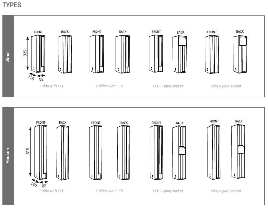 LINARTE LED metal bollard light By RENSON