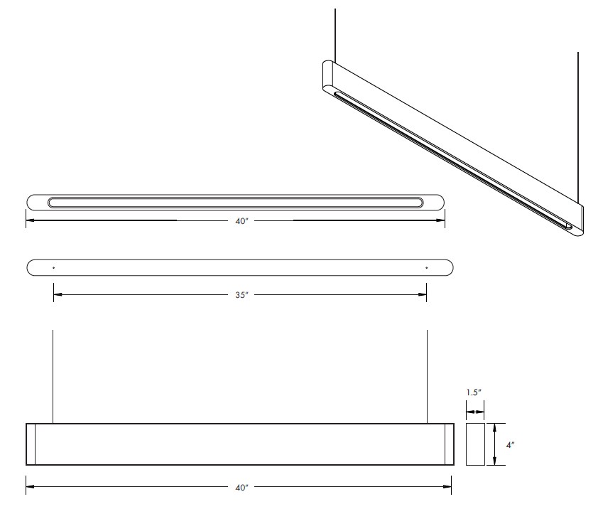 Pendant lamp LINE LIGHT By Matthew McCormick design Matthew McCormick