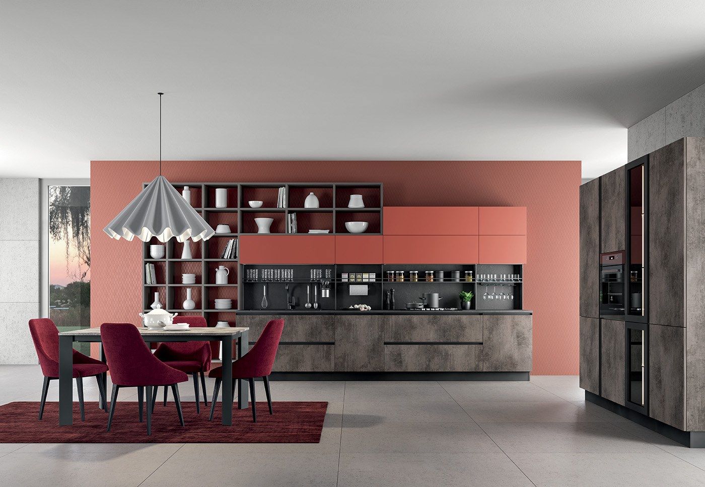Custom melamine-faced chipboard kitchen LINEA By Colombini Casa
